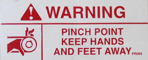 Pinch Point Sticker Benlee Roll Off Trailer & Truck Parts